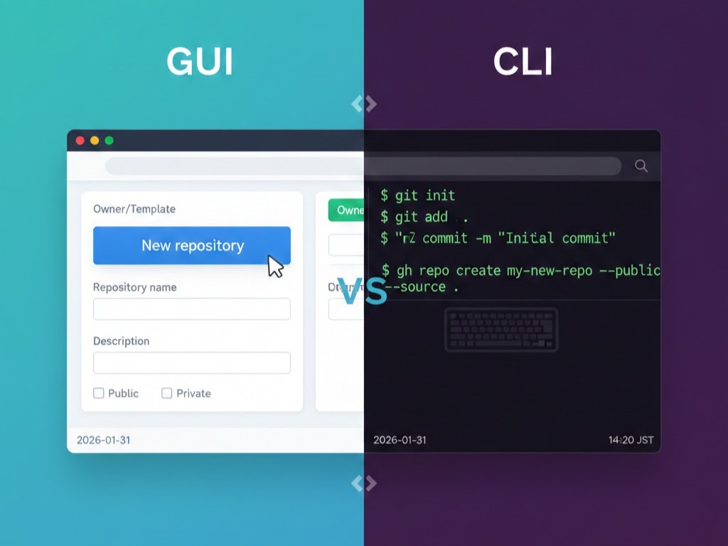GitHubリポジトリ作成の2つの方法：GUI vs CLI徹底比較 - CayTech Lab